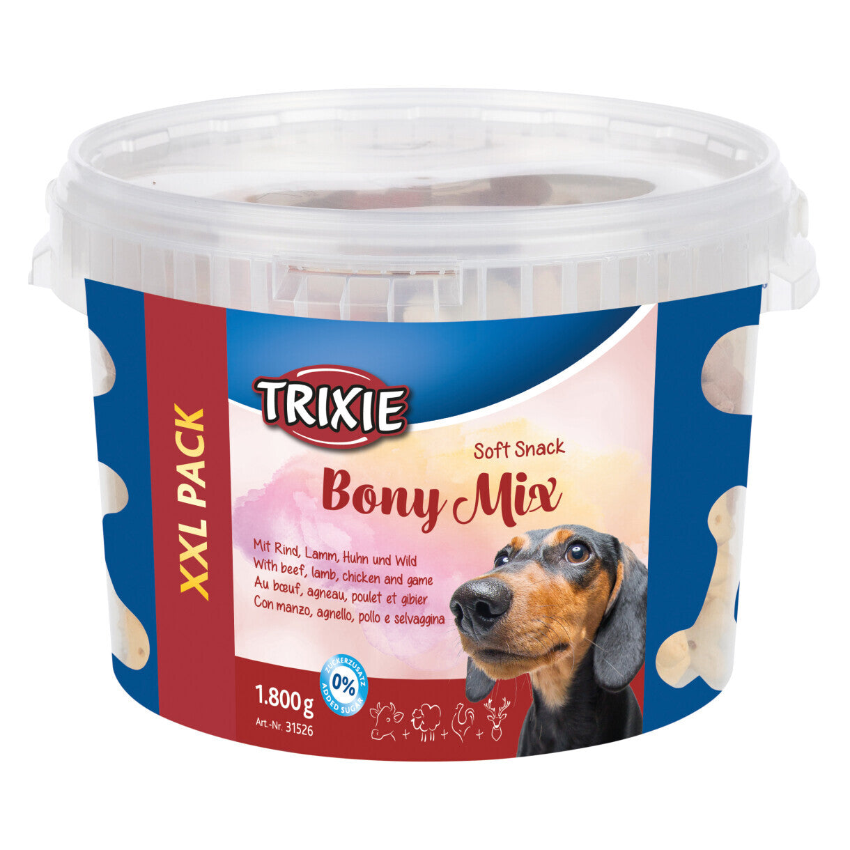 1,8 kg Trixie Soft Snack Bony Mix med oksekød - lam - kylling og vildt ...