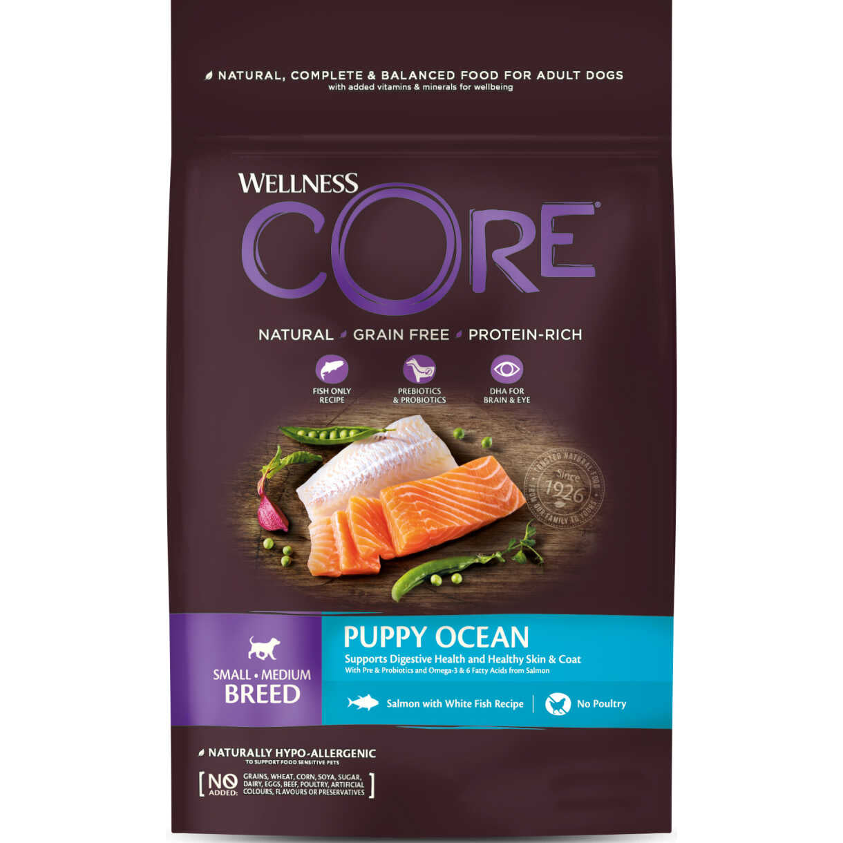 CORE hundefoder Adult Small Breed Original med laks og tun - kornfrit ...
